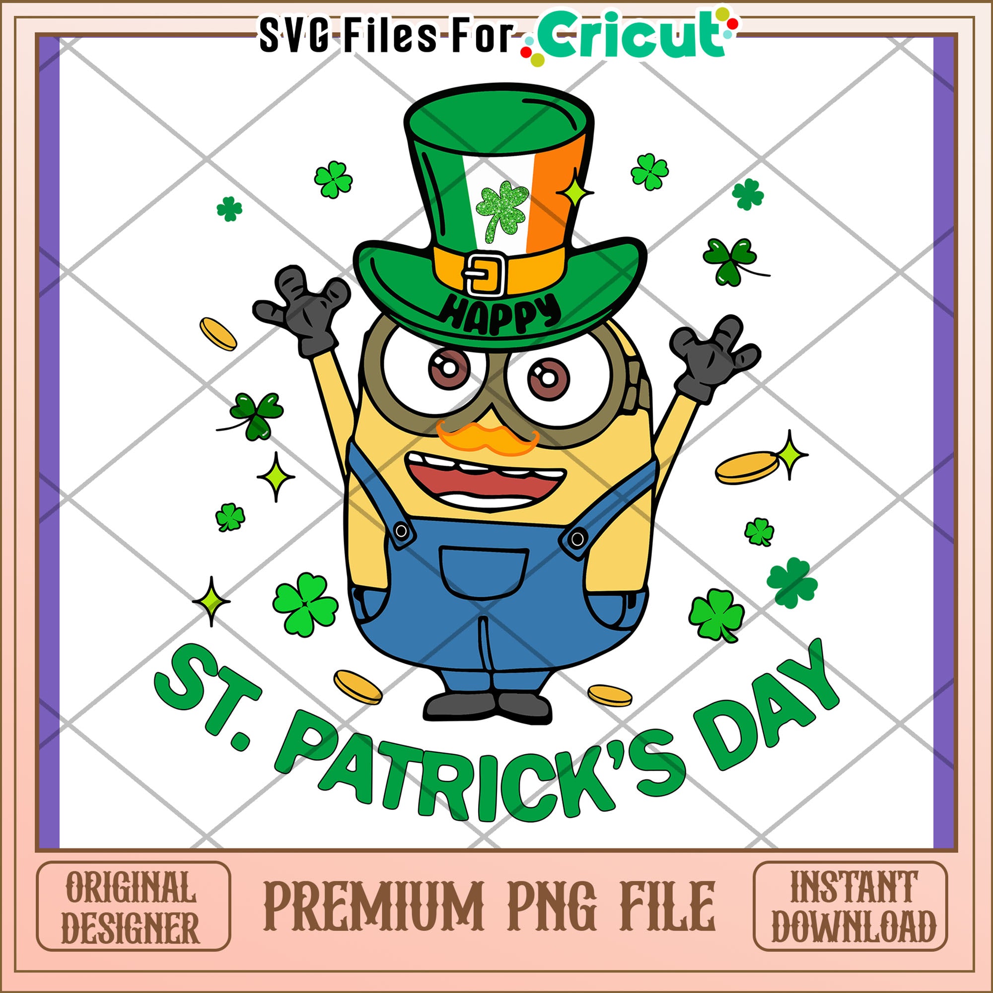 Minion St Patricks Day PNG Design – svg files for cricut
