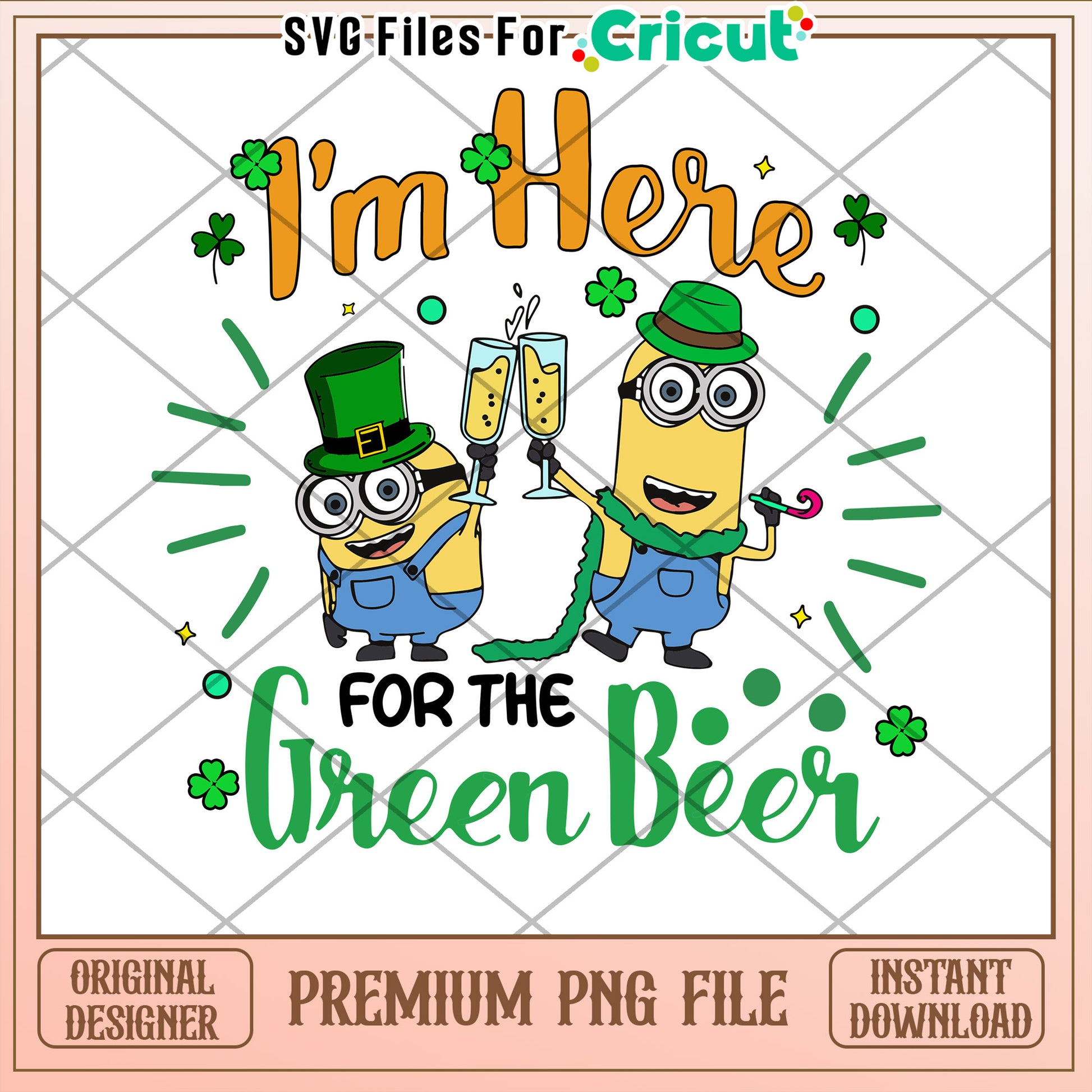 Minions St Patricks Day Green Beer PNG – svg files for cricut