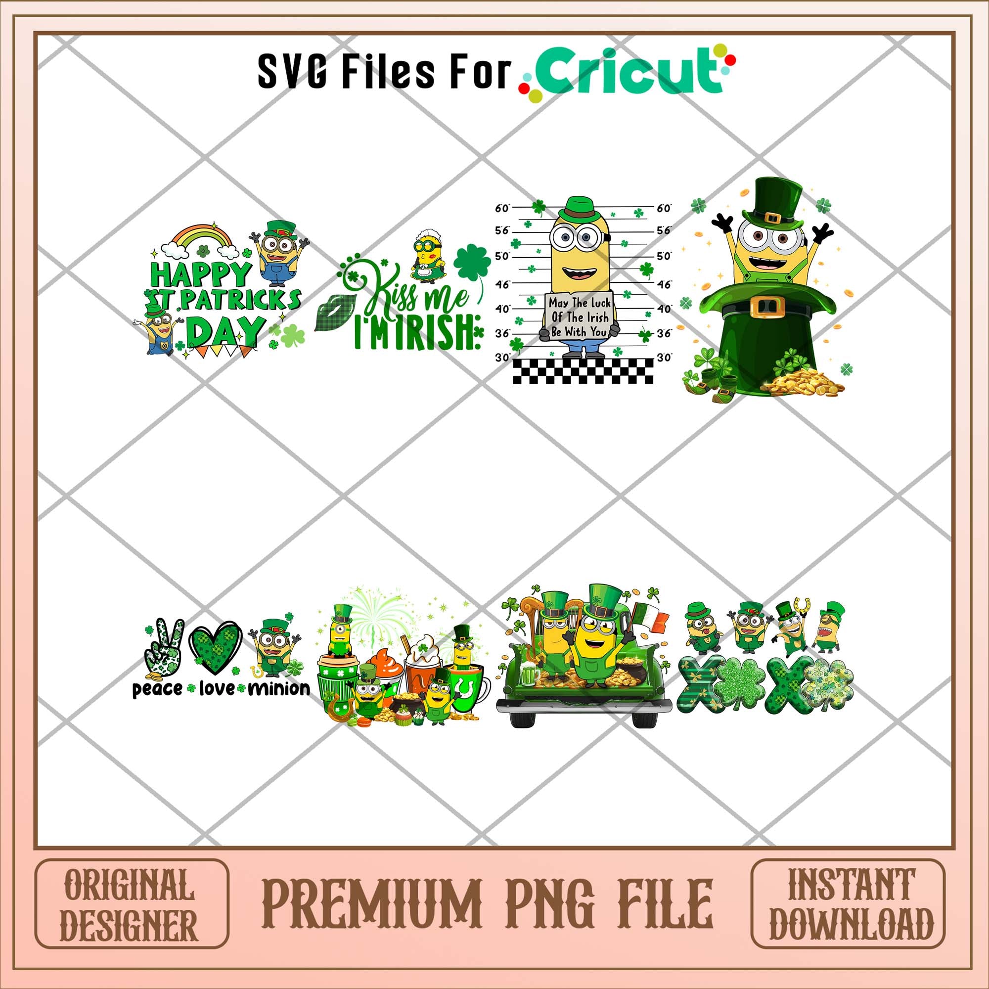 Minions Love I'm Irish png bundle – svg files for cricut