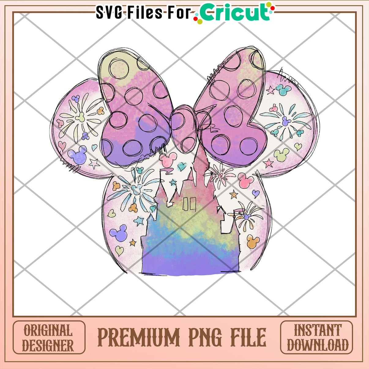Minnie Mouse Castle PNG, Cricut Design – svg files for cricut