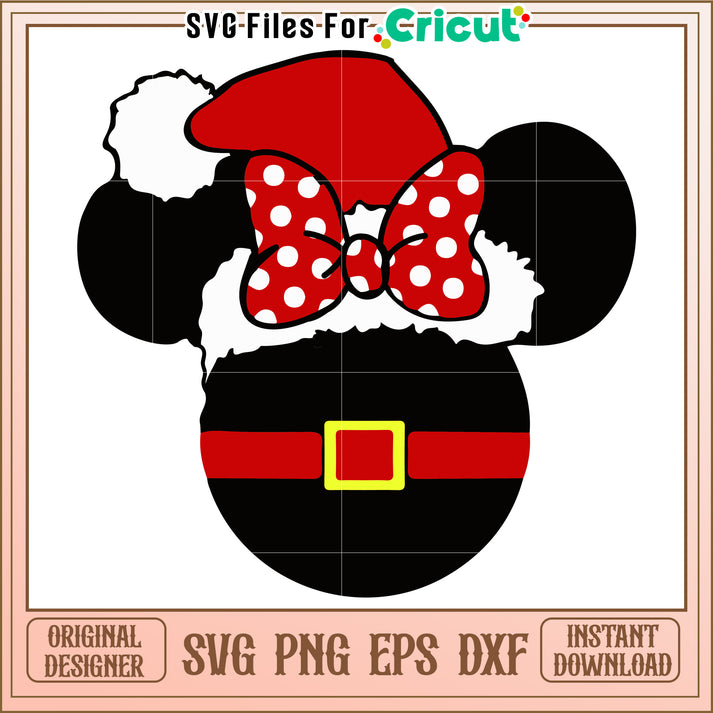 Minnie Mouse Christmas SVG PNG EPS DXF – svg files for cricut
