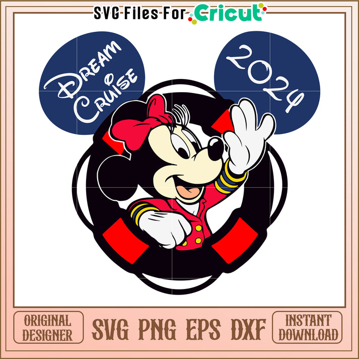 Minnie Mouse Dream Cruise 2024 SVG – svg files for cricut