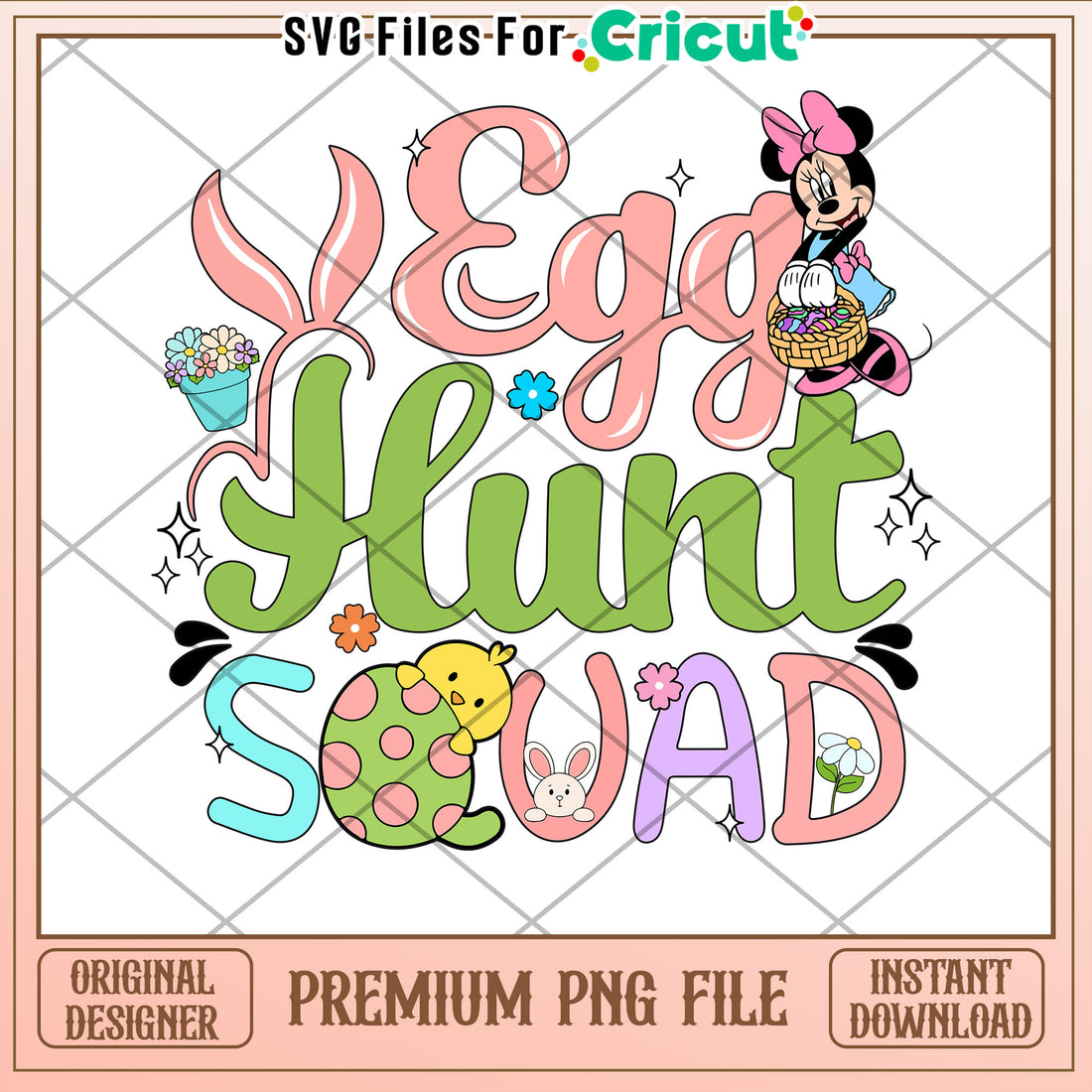 Minnie Mouse Easter Egg Hunt PNG – svg files for cricut