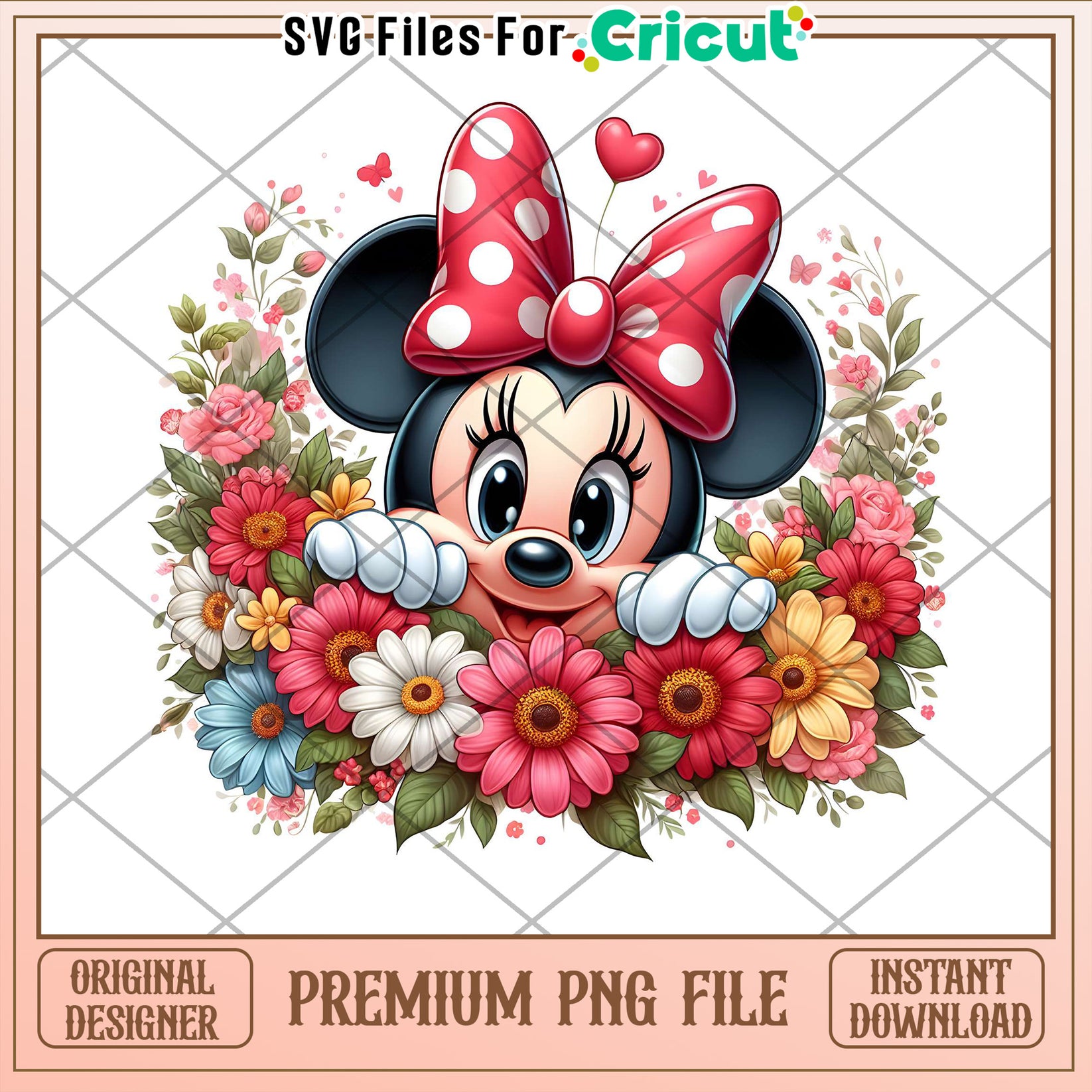 Minnie Mouse Floral PNG Sublimation – svg files for cricut