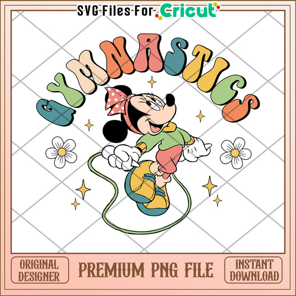 Minnie Mouse Gymnastics PNG Design – svg files for cricut