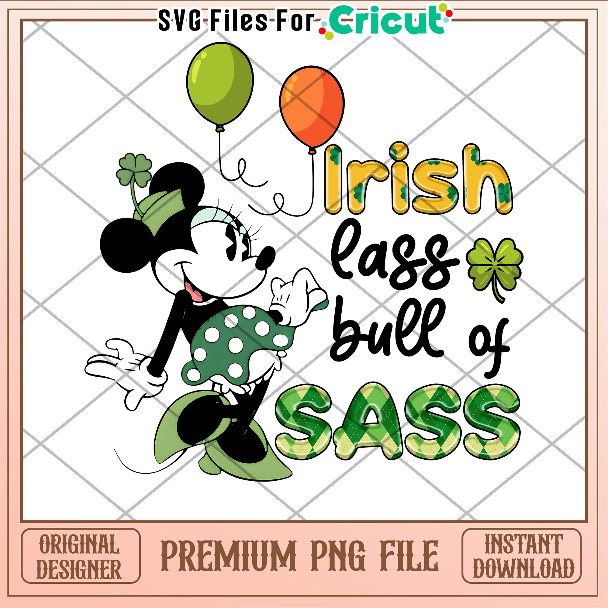 Minnie Mouse Irish Lass PNG – svg files for cricut
