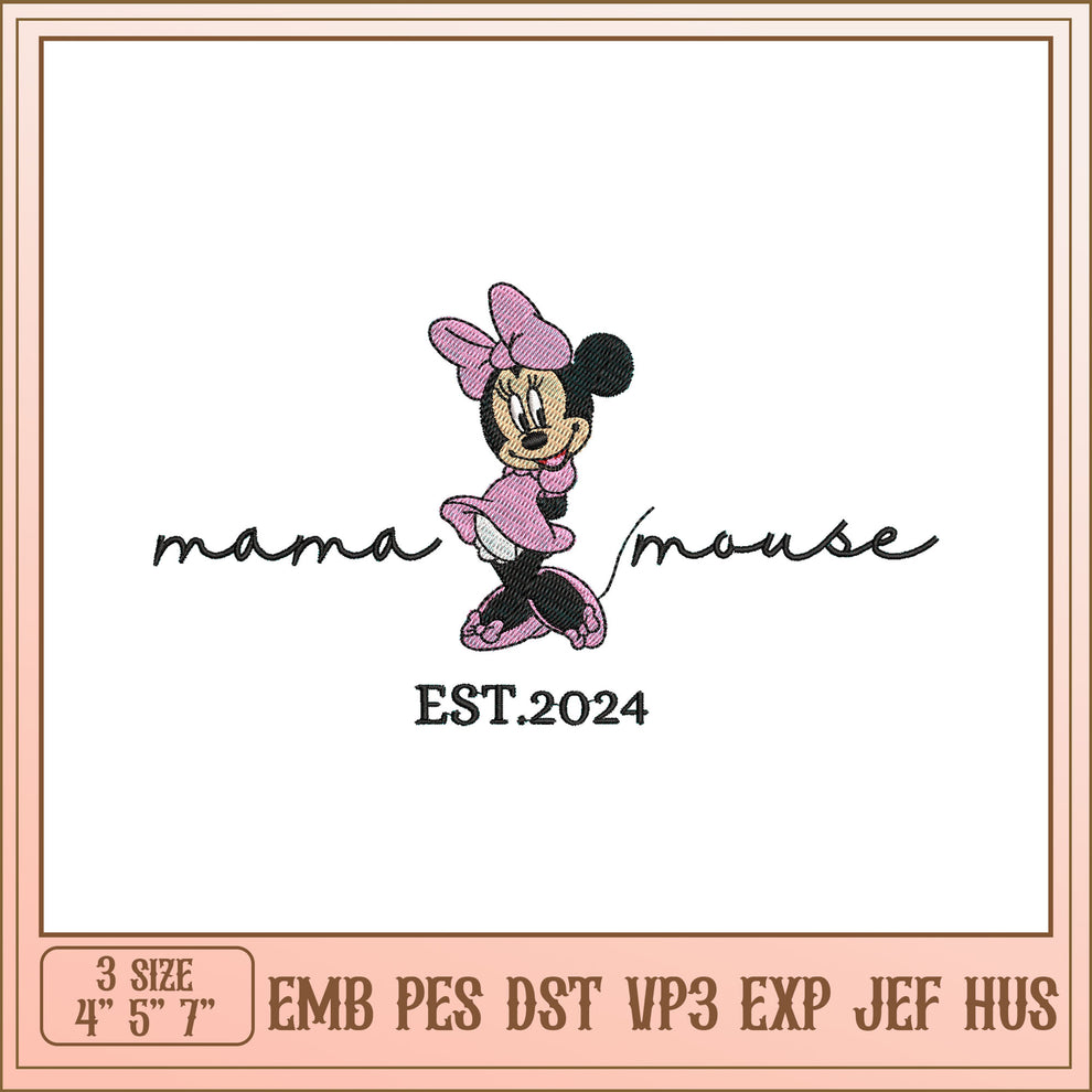 Minnie Mouse Mama Embroidery Design – svg files for cricut