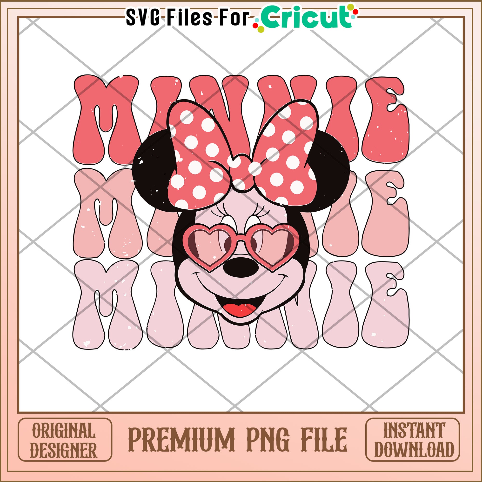 Minnie Mouse PNG Retro Sunglasses Design – svg files for cricut