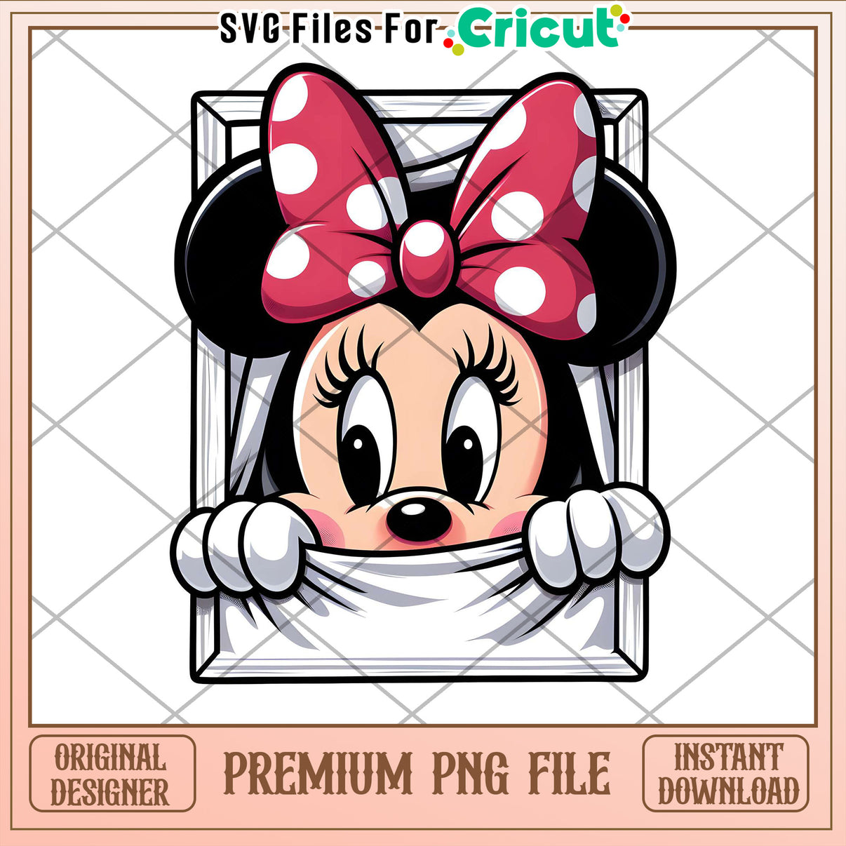 Minnie Mouse Peek PNG Cricut File – svg files for cricut