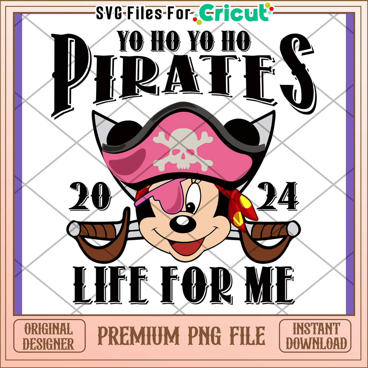 Minnie Mouse Pirate PNG Design – svg files for cricut