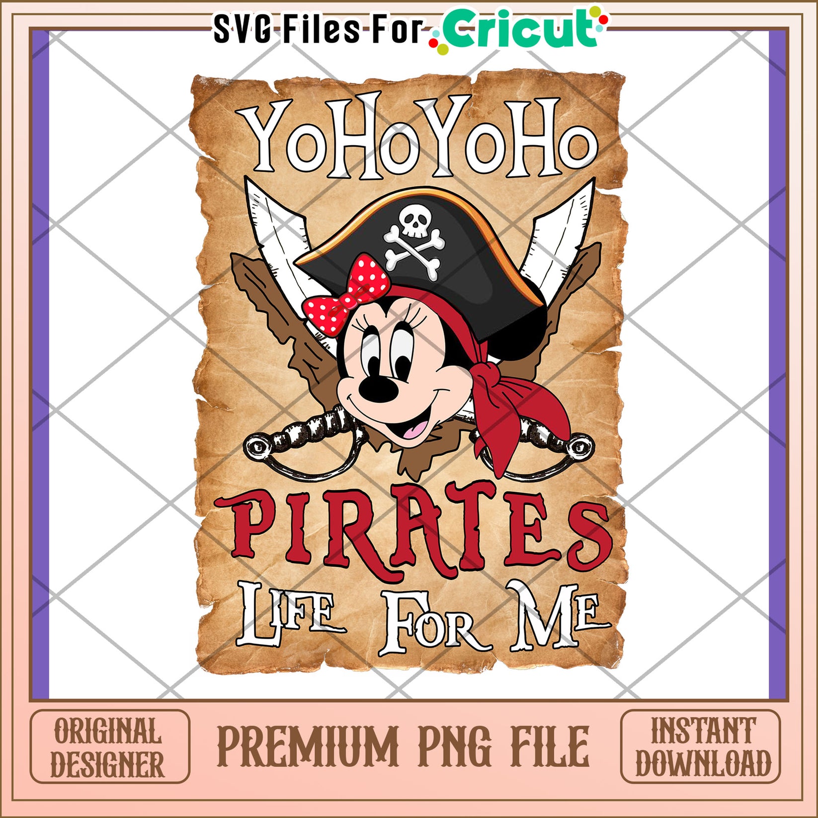 Minnie Mouse Pirate PNG Sublimation – svg files for cricut
