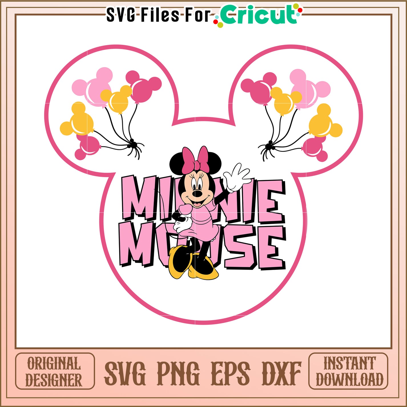 Minnie Mouse SVG Design Instant Download – svg files for cricut