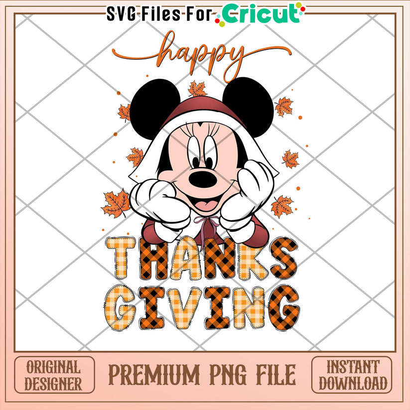 Minnie Mouse Thanksgiving PNG – svg files for cricut