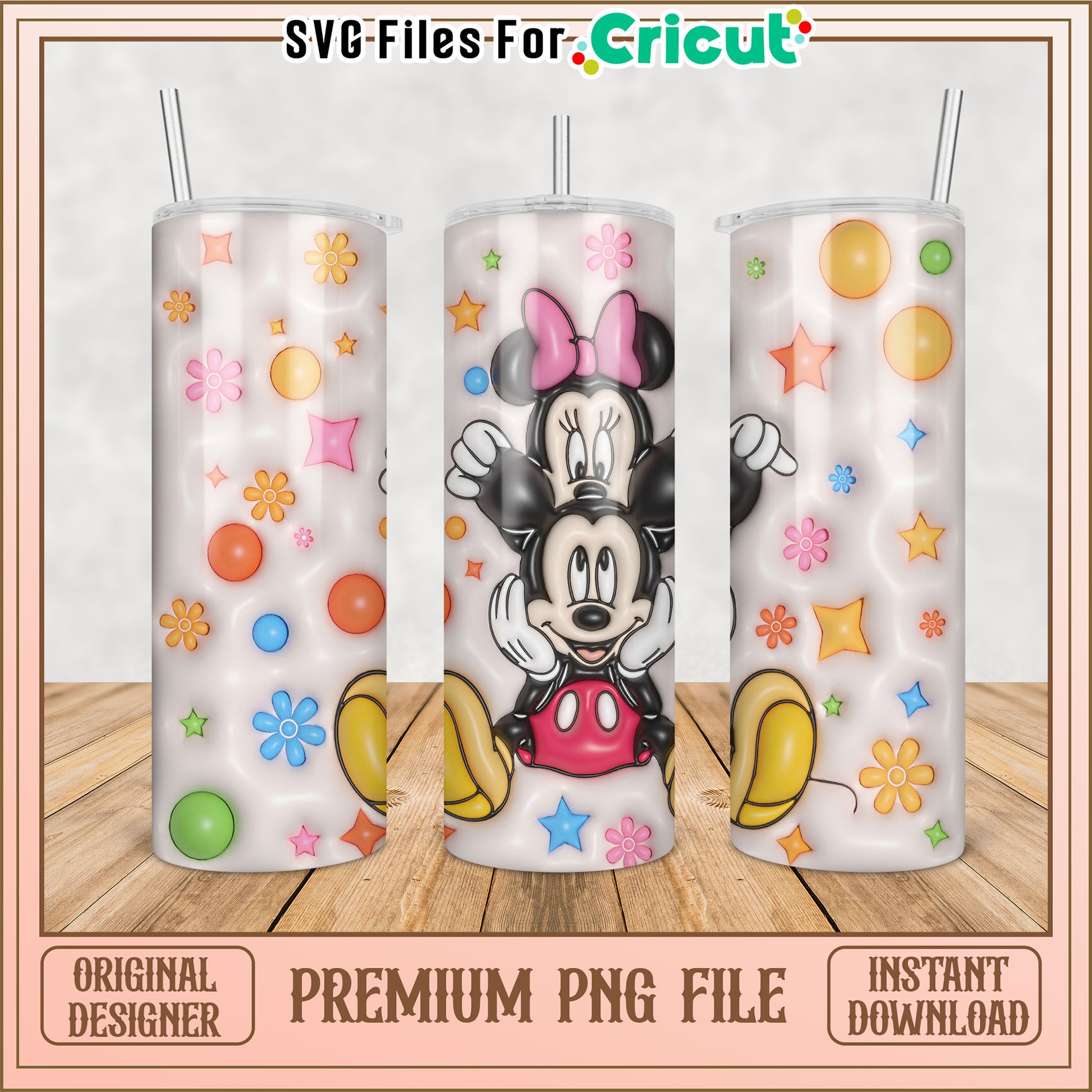 Minnie Mouse Tumbler PNG Design – svg files for cricut