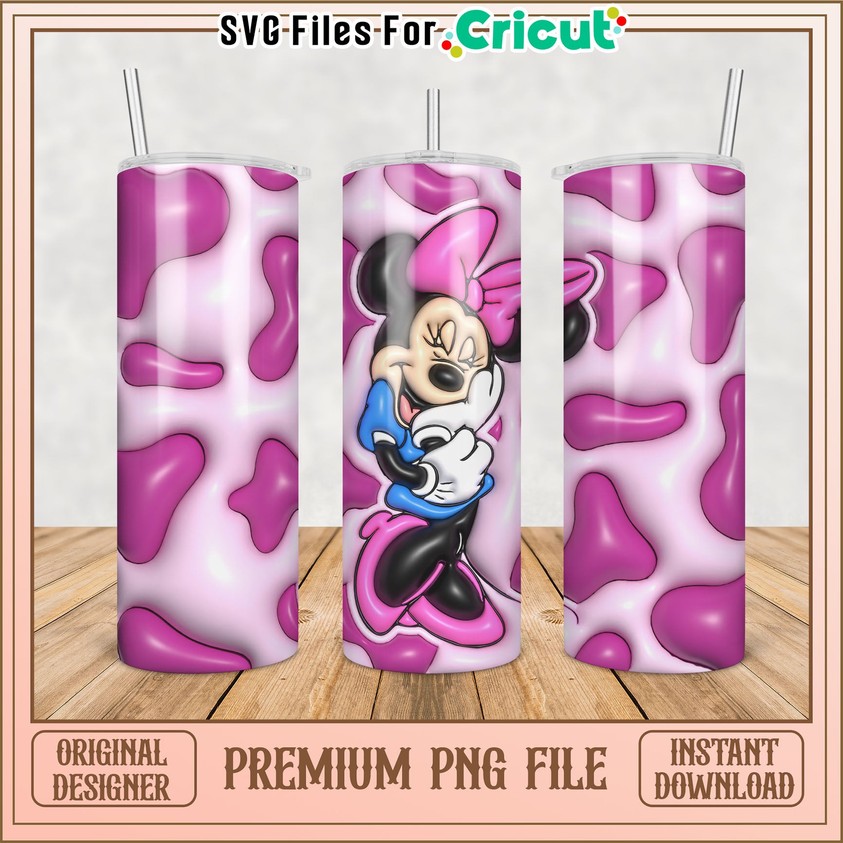 Minnie Mouse Tumbler PNG Sublimation – svg files for cricut