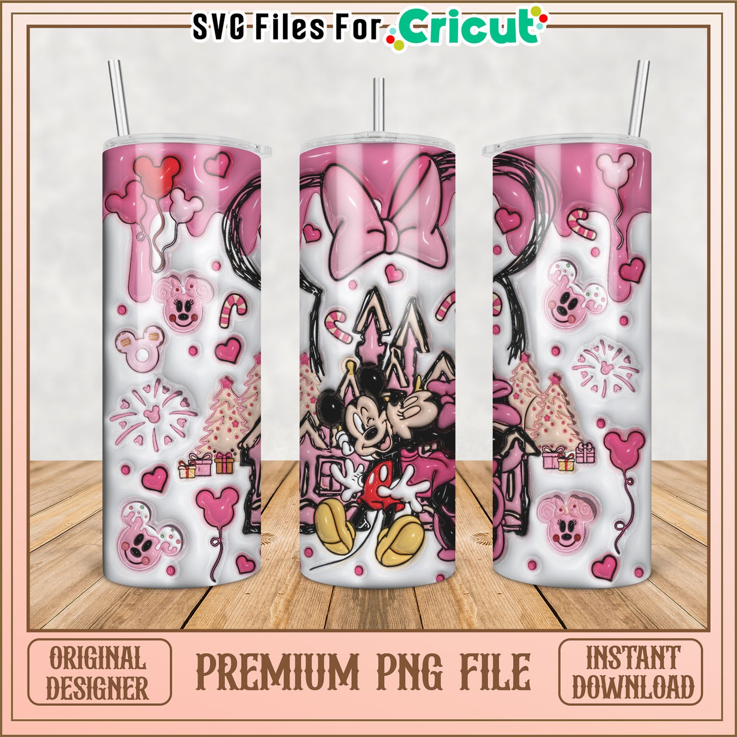 Minnie Mouse Tumbler PNG Sublimation Design – svg files for cricut