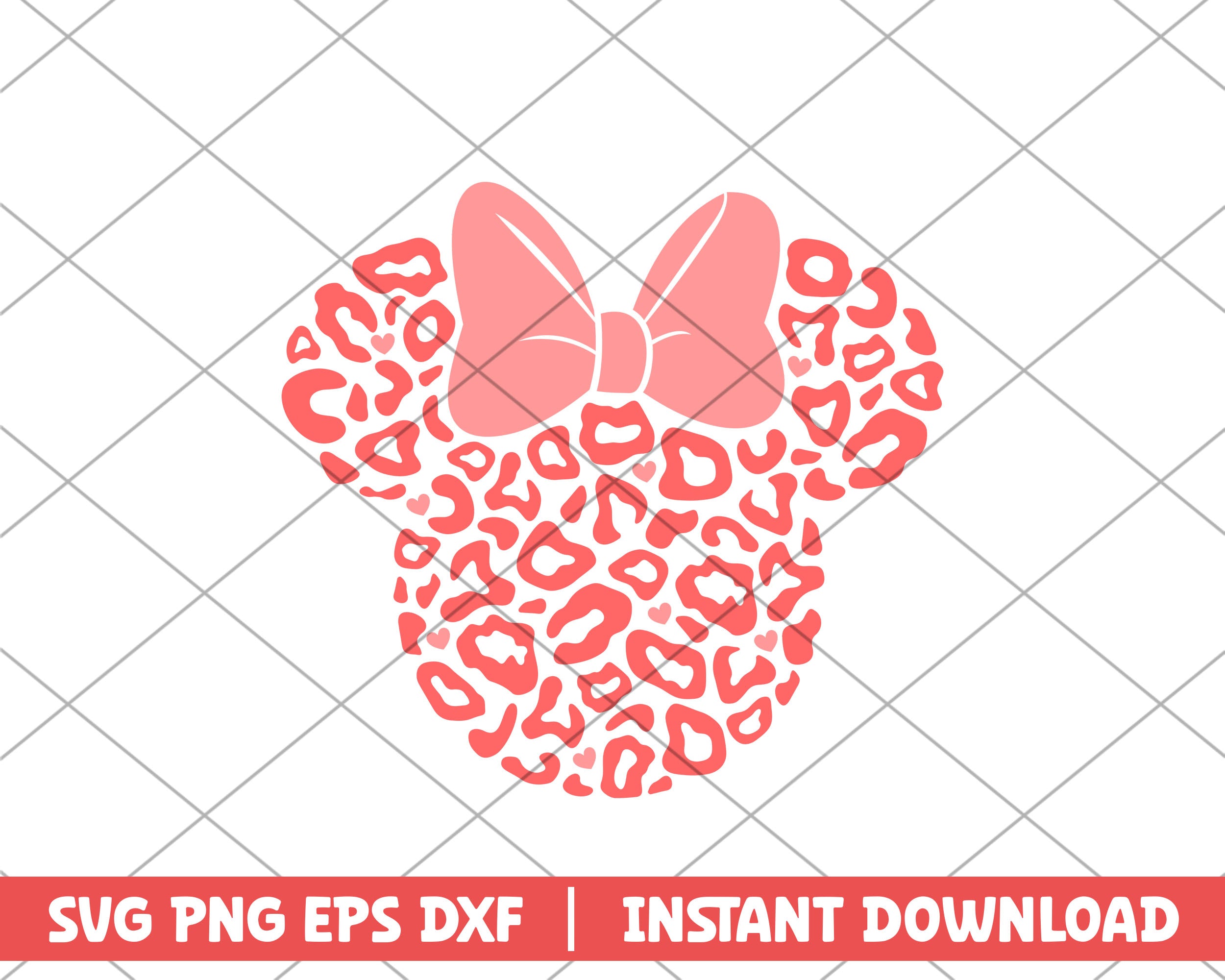 Minnie leopard skin cartoon svg – svg files for cricut
