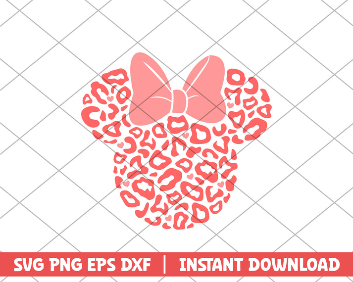 Minnie leopard skin cartoon svg – svg files for cricut