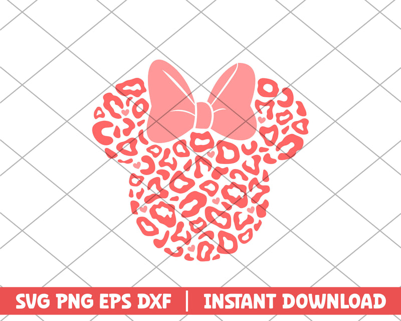 Minnie leopard skin cartoon svg – svg files for cricut