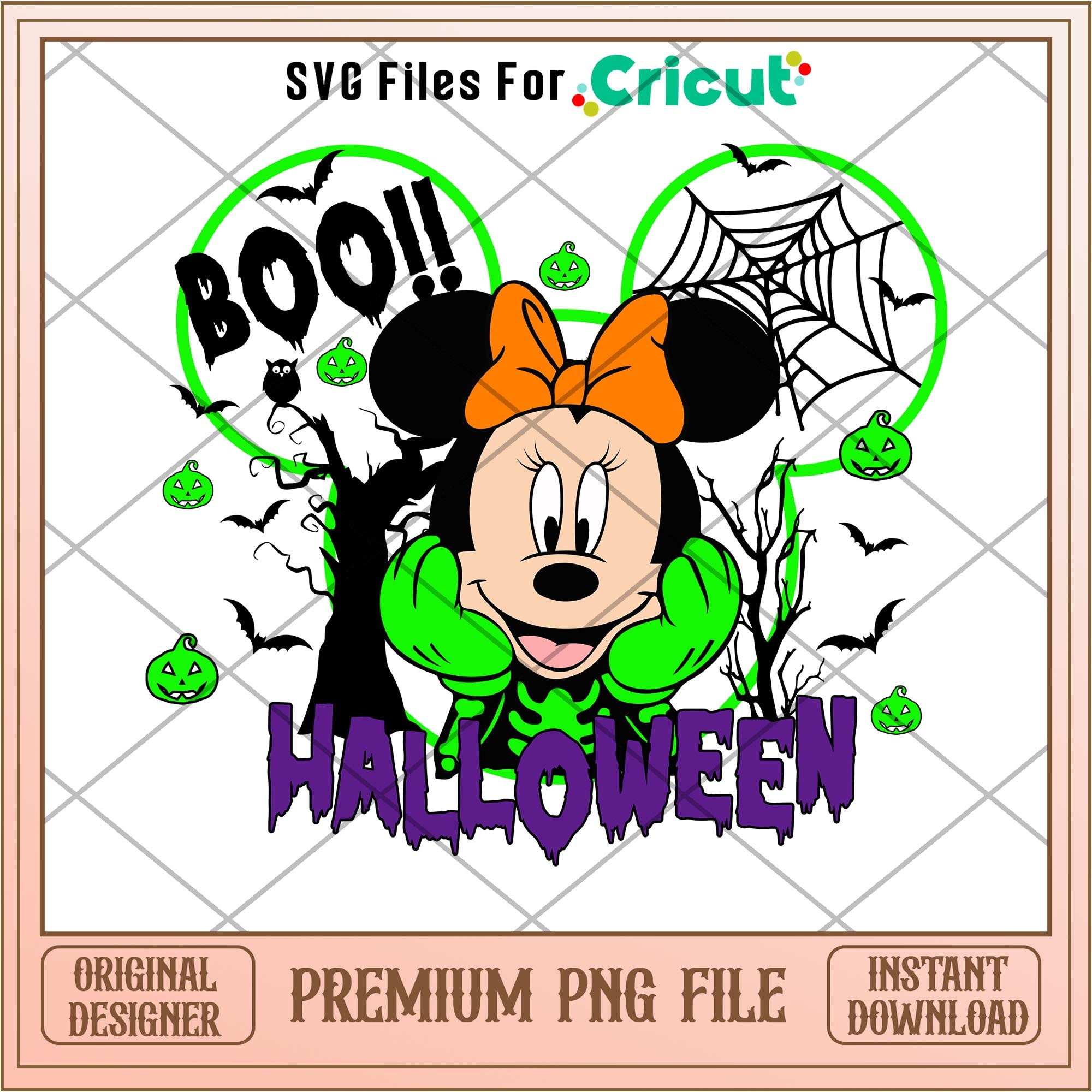 Minnie mouse boo halloween png, Disney characters png, Digital Downloa ...
