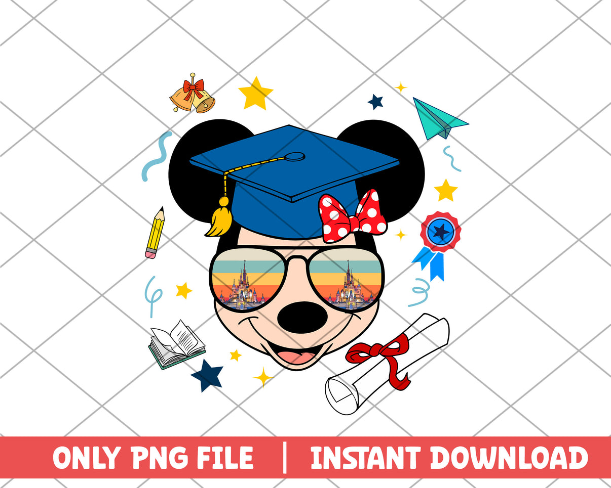 Minnie mouse graduation disney png – svg files for cricut
