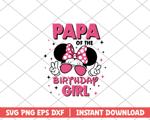Minnie mouse papa of the birthday girl disney svg – svg files for cricut