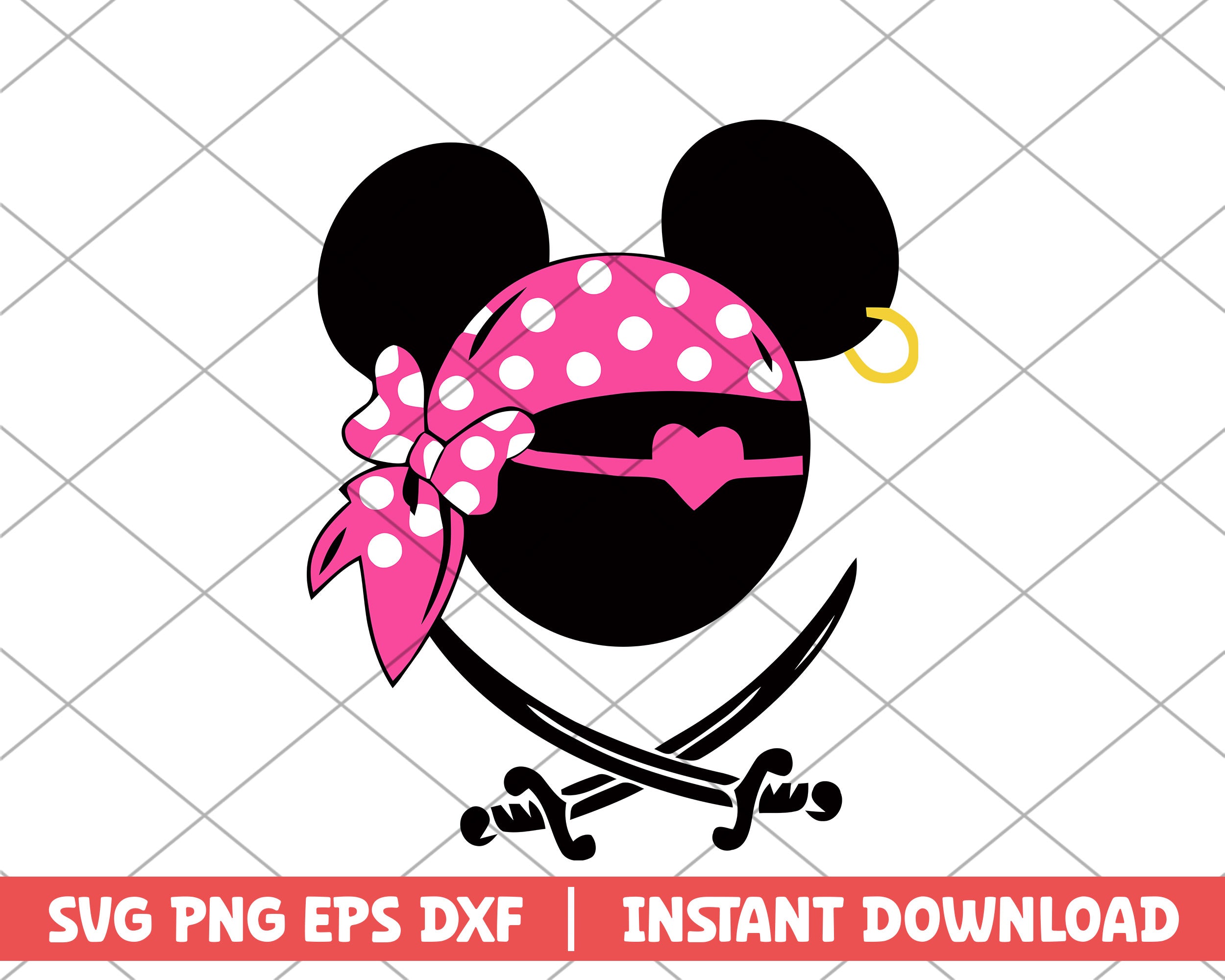 Minnie mouse pirate disney svg – svg files for cricut
