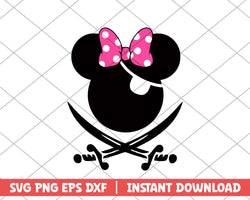 Minnie mouse pirate disney svg – svg files for cricut
