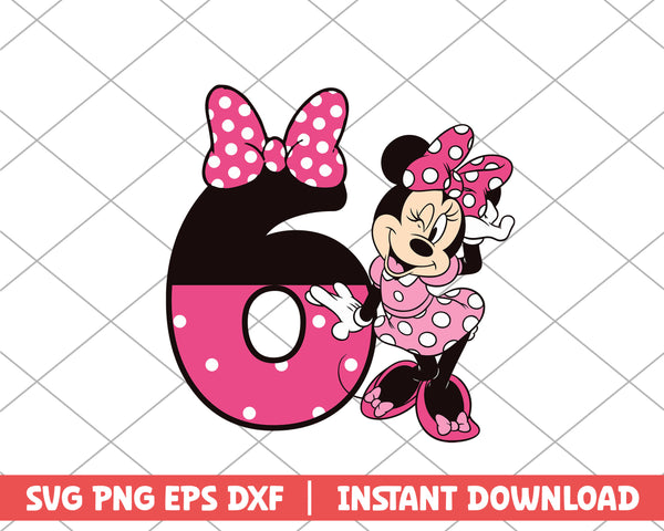 Minnie mouse six disney svg – svg files for cricut