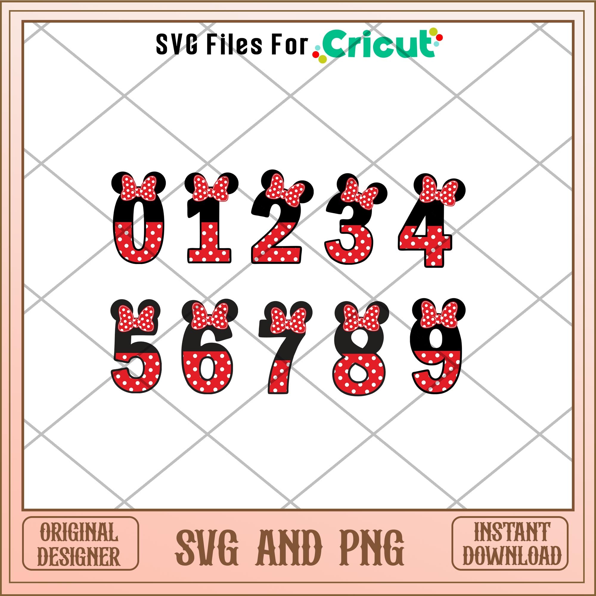 Disney Minnie mouse number svg bundle – svg files for cricut
