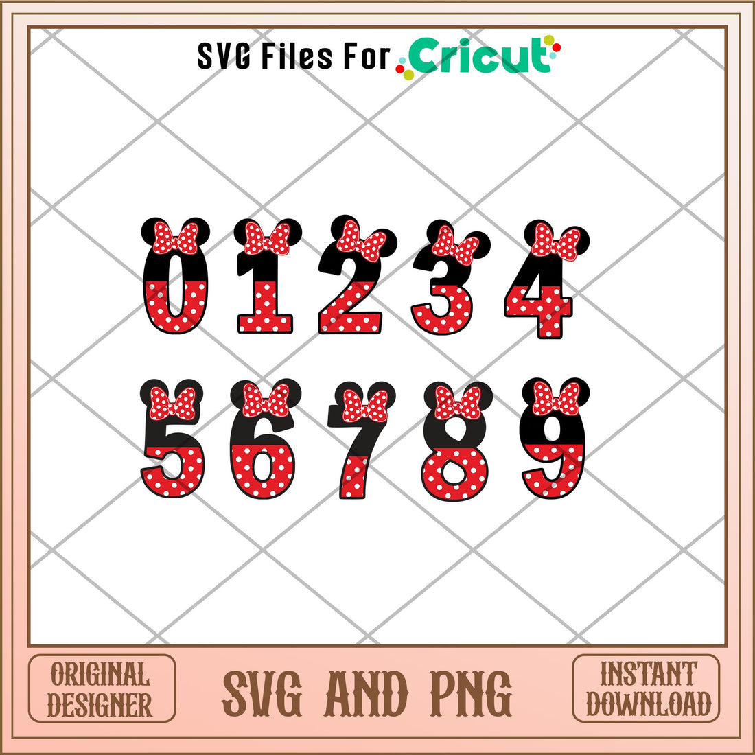 Disney Minnie mouse number svg bundle – svg files for cricut