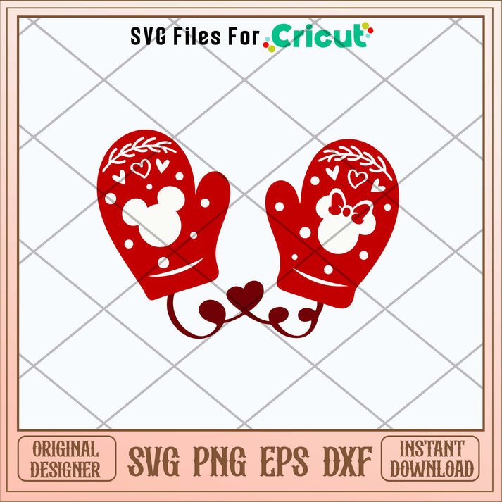 Mittens with Mouse Heads Svg, Mickey And Minie Svg-Svgfilesforcricut ...