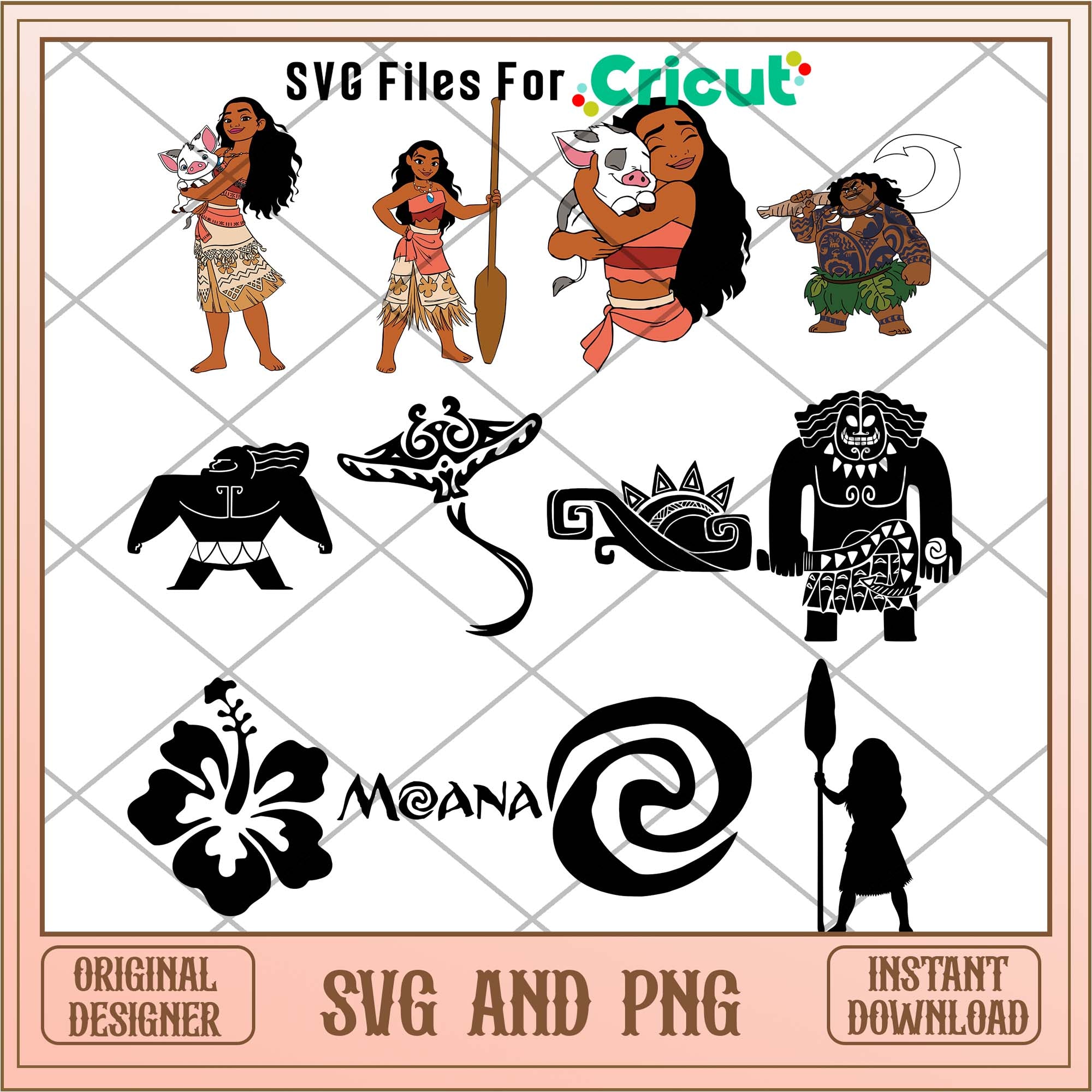 Disney Moana princess SVG Bundle – svg files for cricut