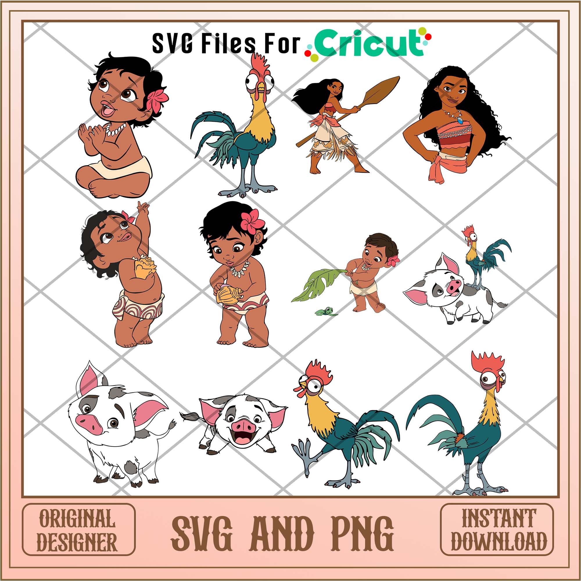 Disney Moana princess SVG Bundle ver 2 – svg files for cricut