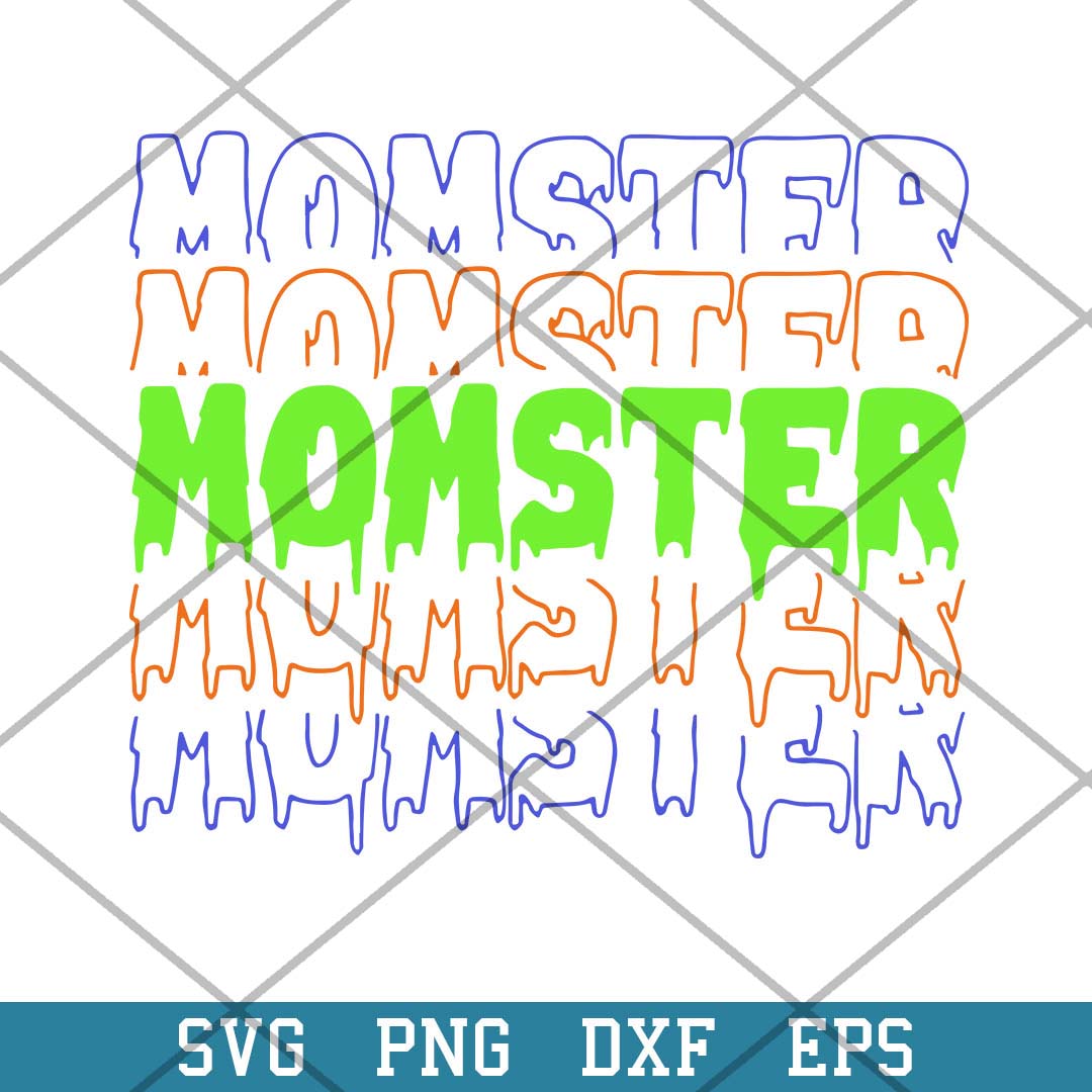 Momster Mom Monster Font Style Inspired Halloween Svg, Halloween Svg-S ...