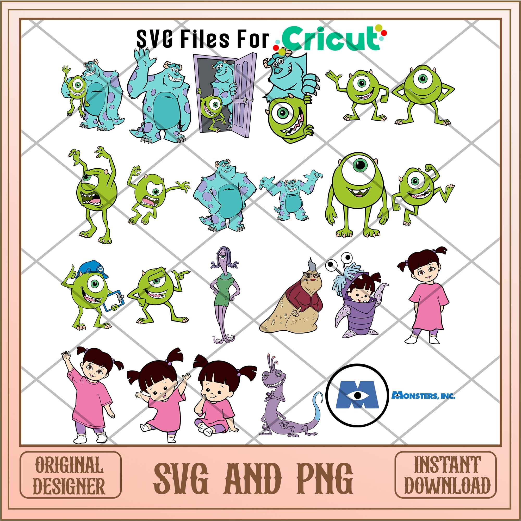 Disney Monster inc movie svg bundle – svg files for cricut