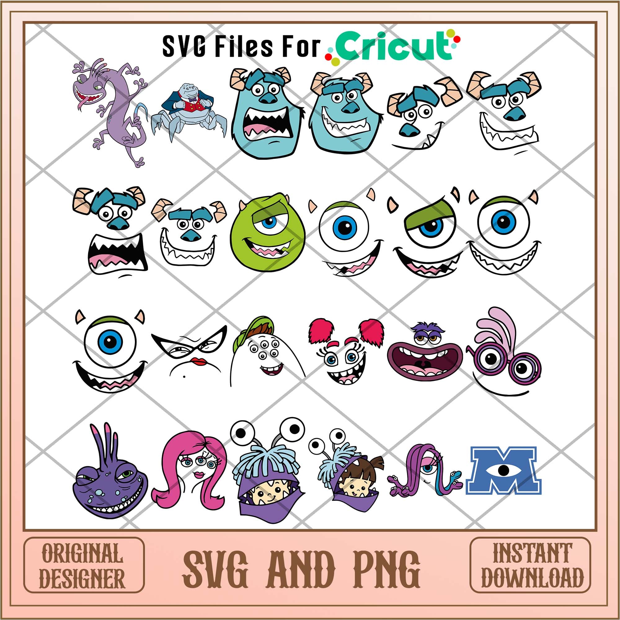 Disney Monster inc movie svg bundle ver 2 – svg files for cricut