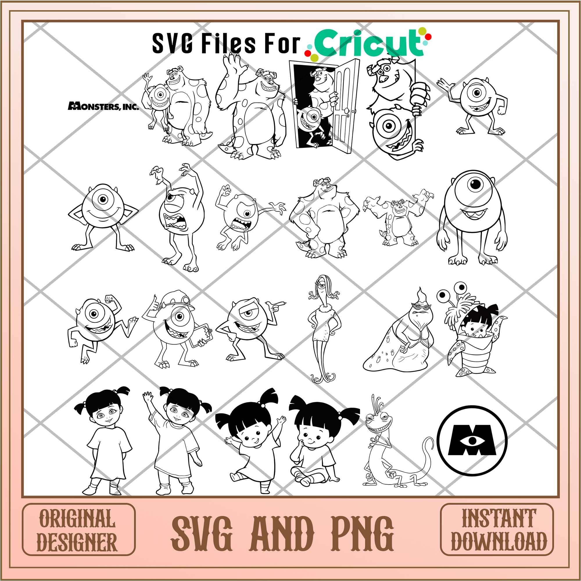 Disney Monster inc movie svg bundle ver 3 – svg files for cricut