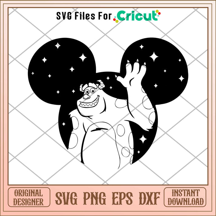 Monsters Inc Disney Mickey head svg, monsters inc svg, Digital dowload ...