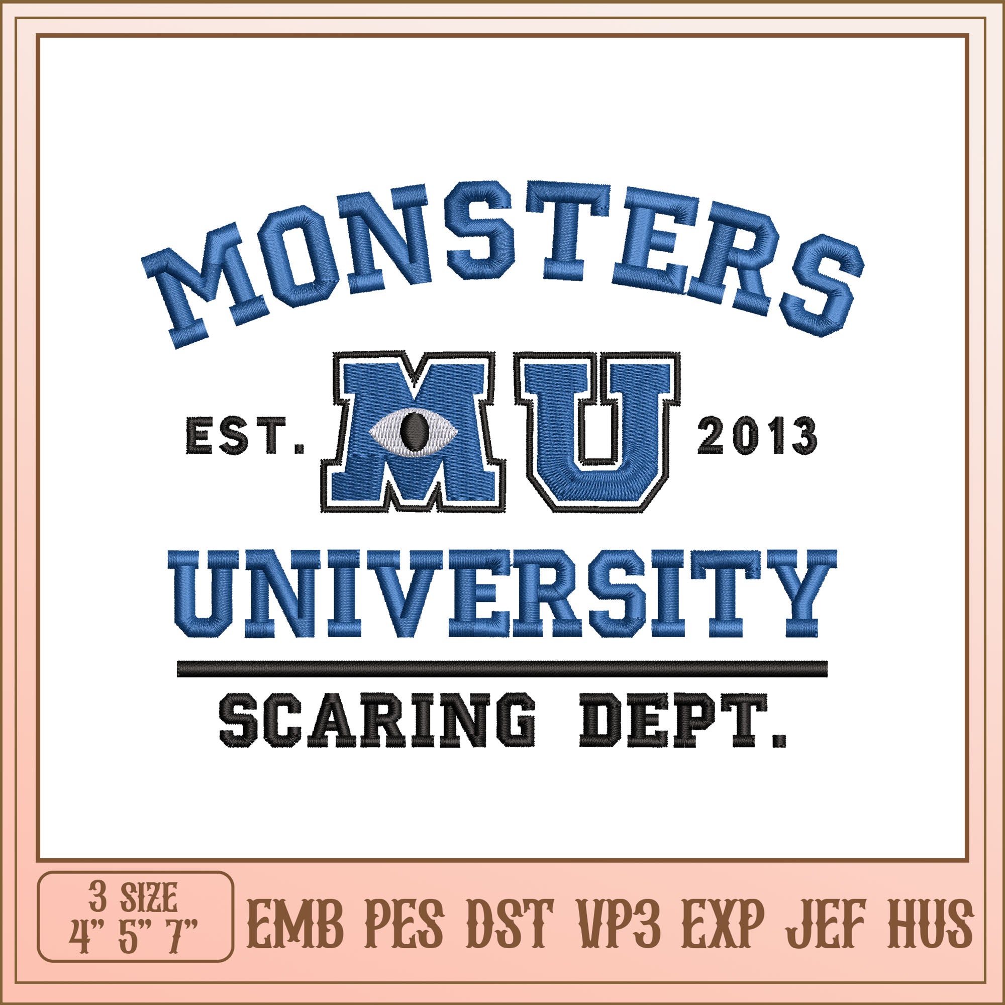 Monsters University Embroidery Design – svg files for cricut