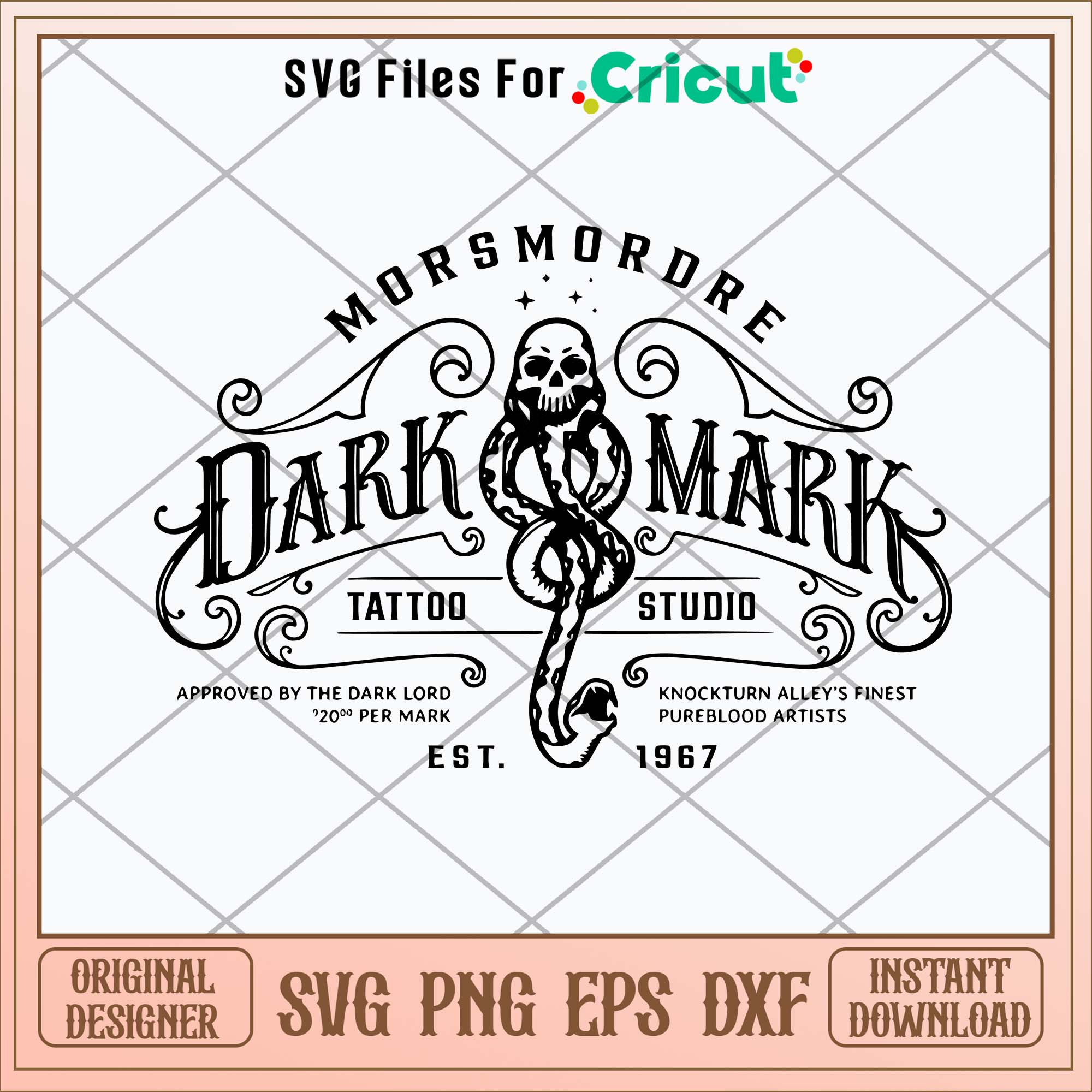 Morsmordre Dark Mark Tattoo Studio Svg, Dark Mark Svg-Svgfilesforcricu ...