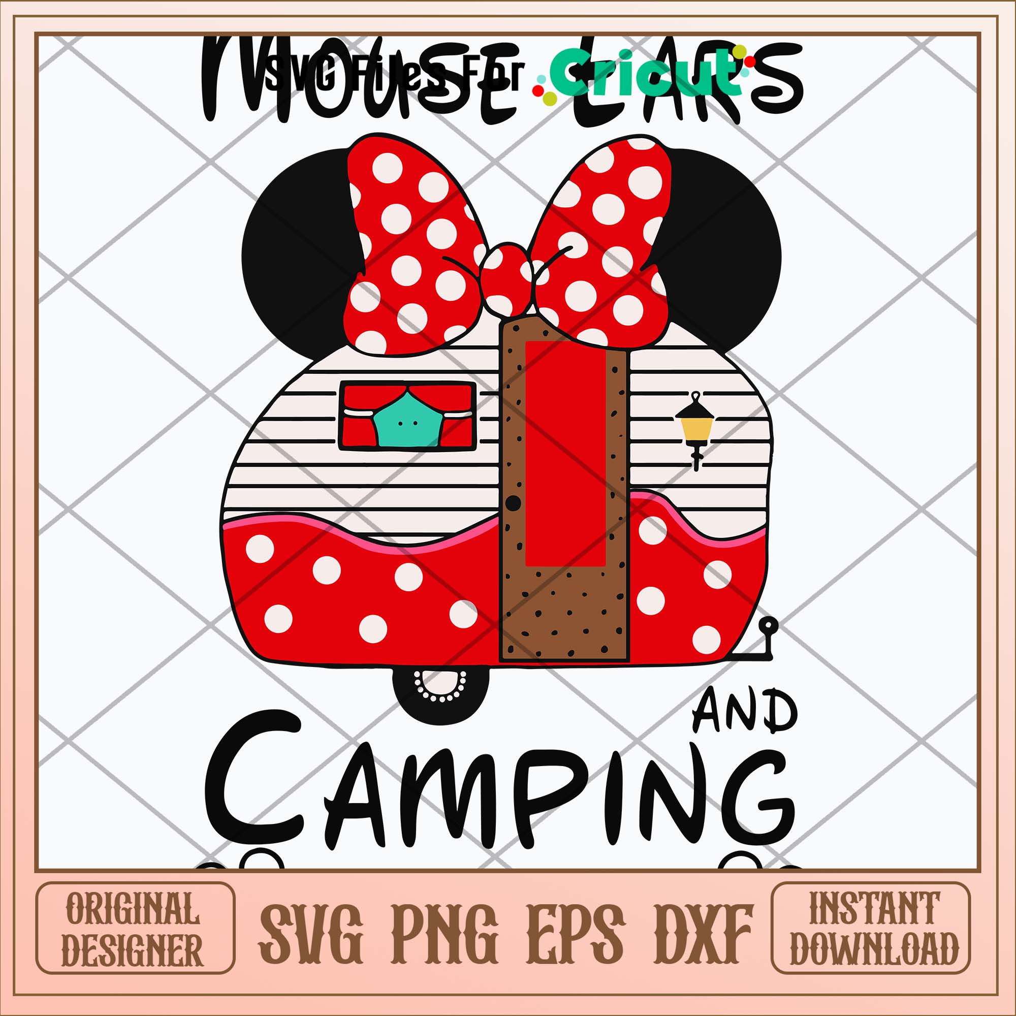 Mouse Aers And Camping Kinda Girl Svg, Png Dxf Eps File-Svgfilesforcri ...