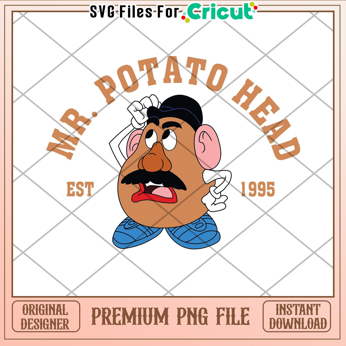 Mr Potato Head PNG Design 1995 – svg files for cricut