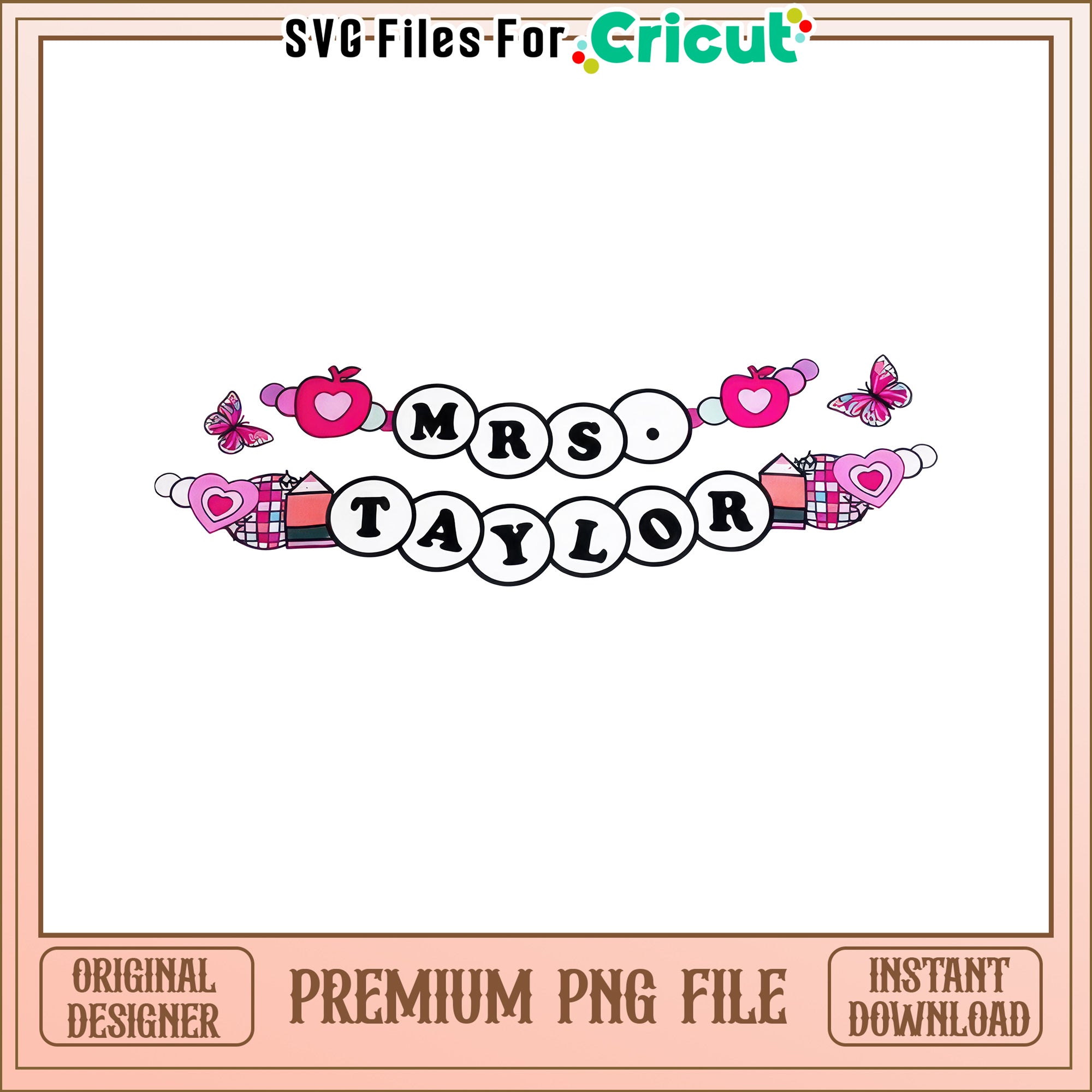 Mrs Taylor PNG File for Cricut Projects, Instant Download Available ...