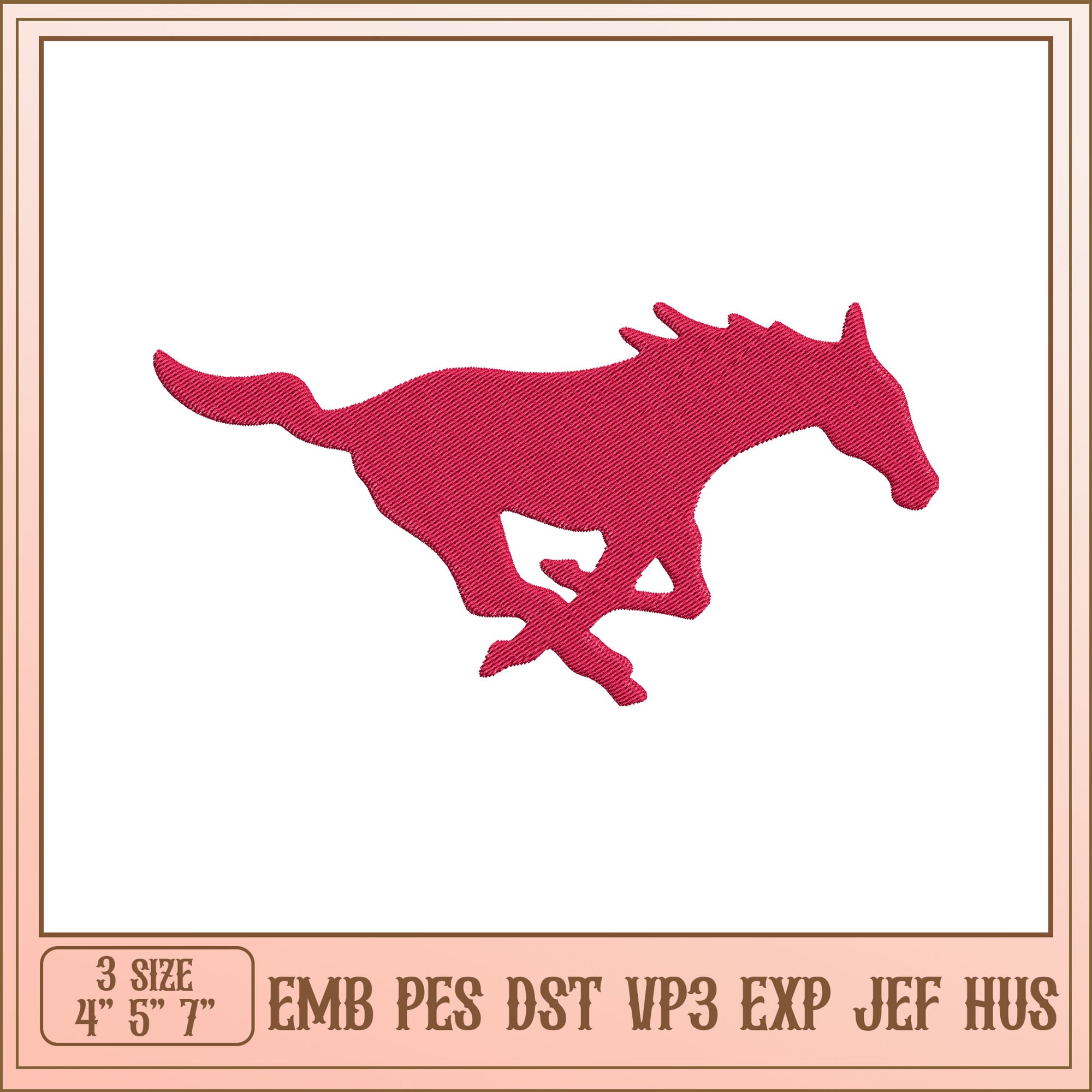 Mustang Embroidery Design - 3 Sizes – svg files for cricut