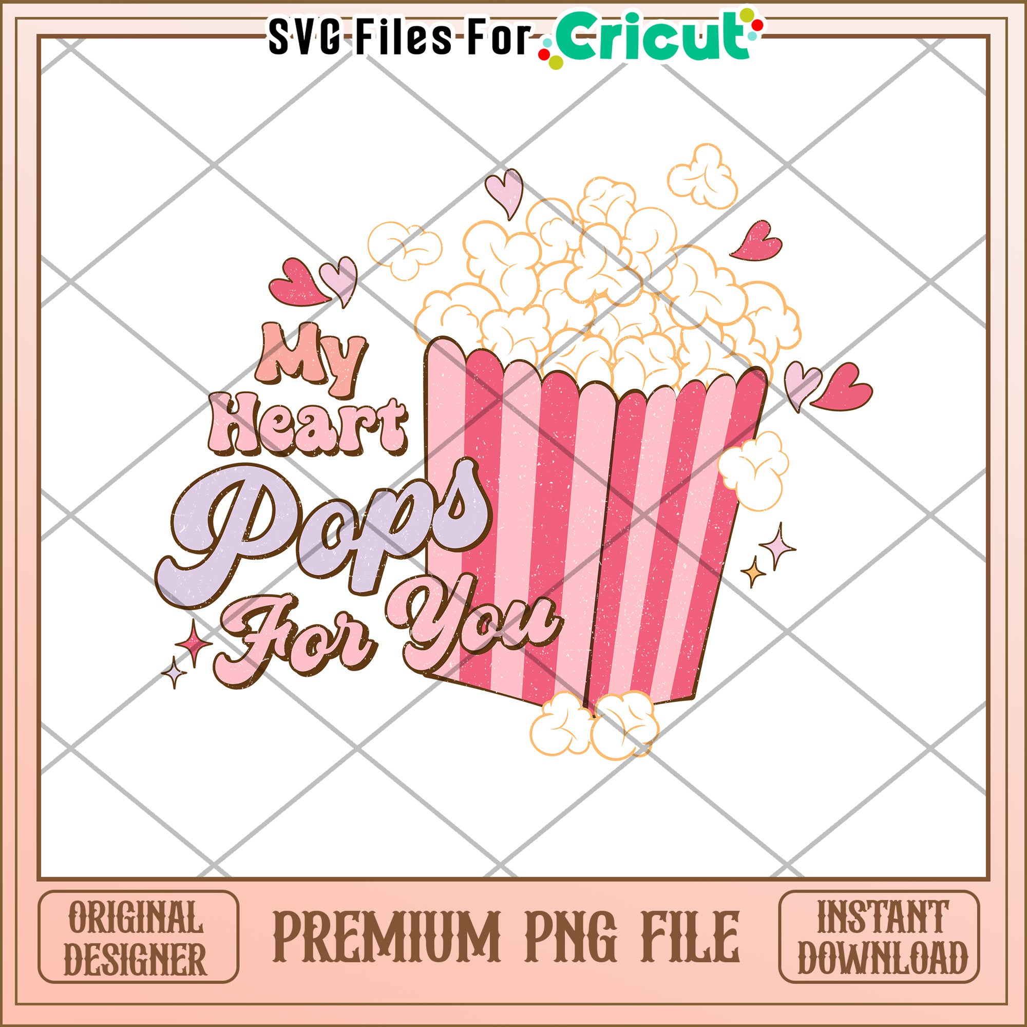 My Heart Pops For You PNG Design – svg files for cricut