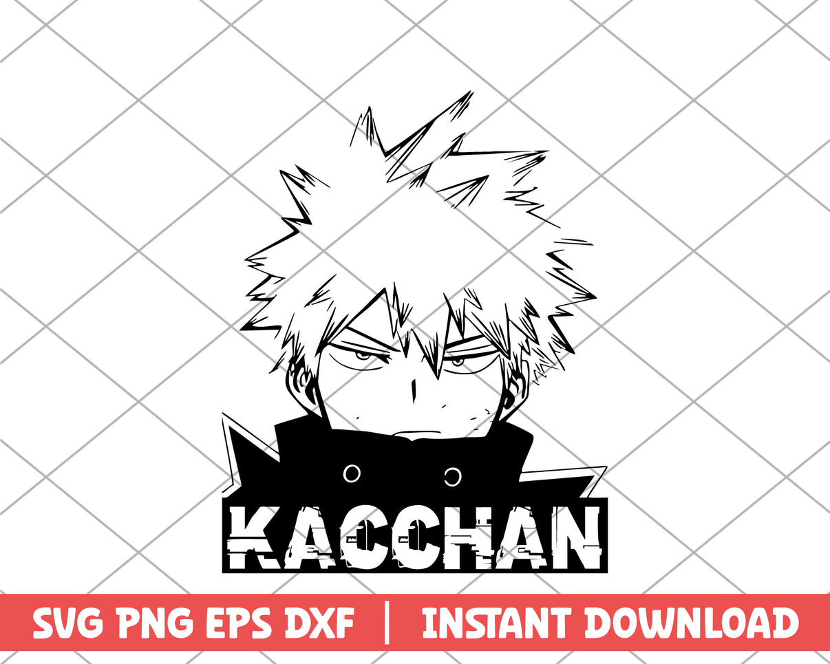 My hero academia bakugo kacchan anime svg – svg files for cricut