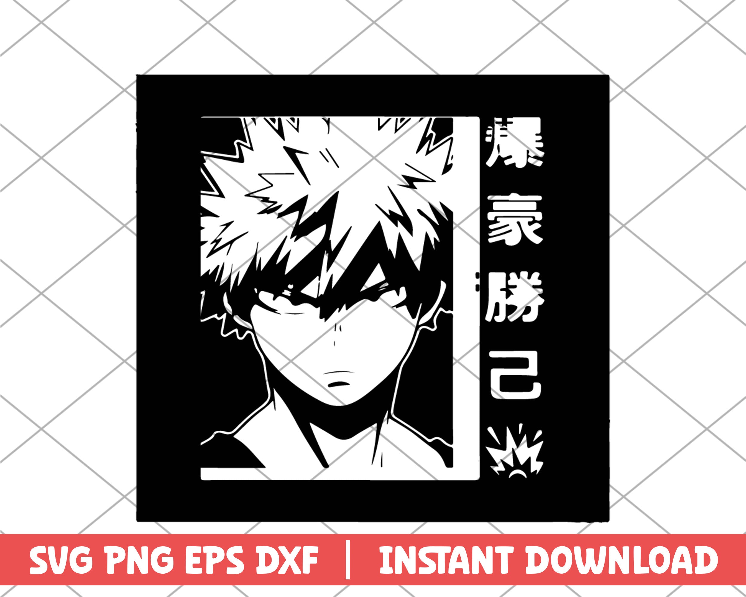 My hero academia bakugo katsuki anime svg – svg files for cricut