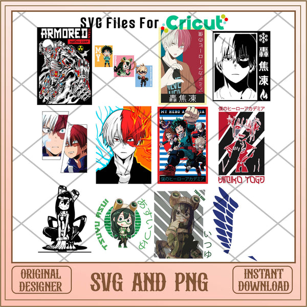 My hero academia Asui svg bundle – svg files for cricut