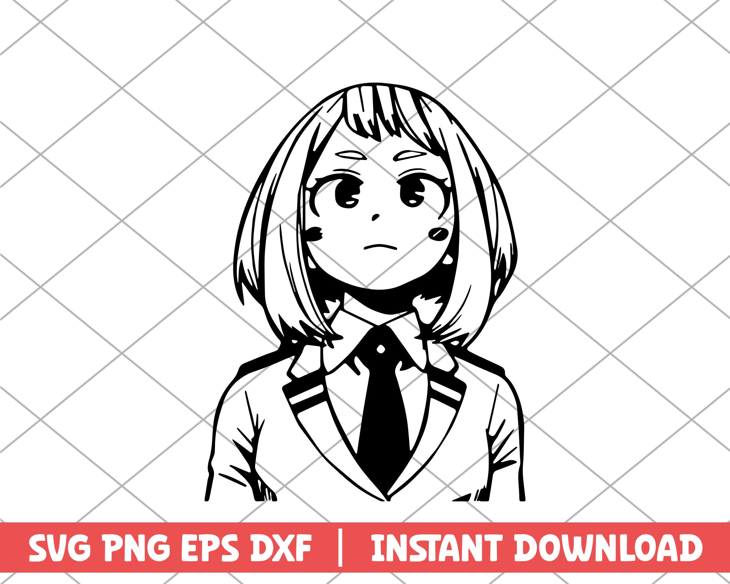 My hero academia uraraka ochako anime svg – svg files for cricut